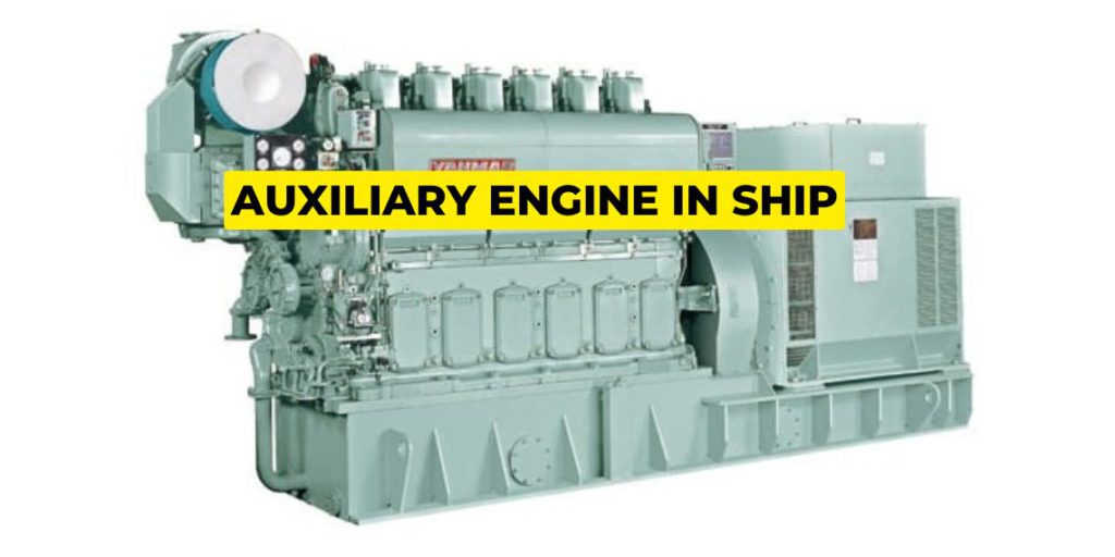 Use of marine auxiliary engine