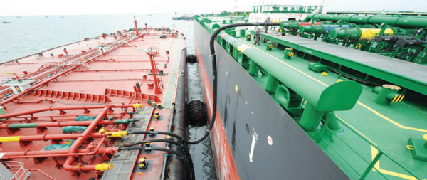 Fuel storage and distribution in ship