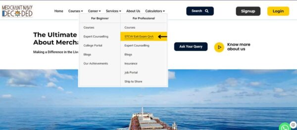 STCW Courses Exit Exam Questions and Answers