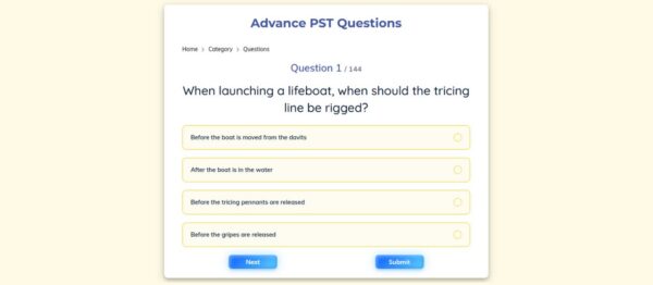 STCW Courses Exit Exam Questions and Answers