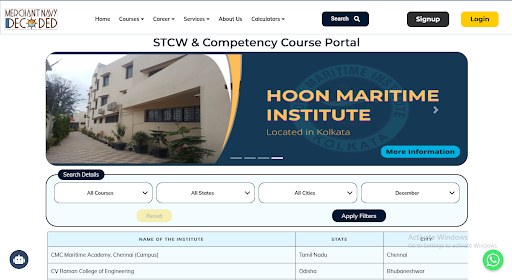 STCW Course in Goa